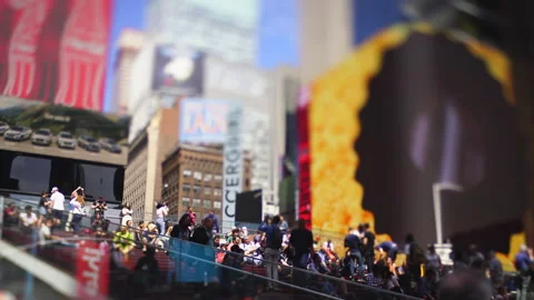 A crowd of people stays on the Red Steps... | Stock Video | Pond5