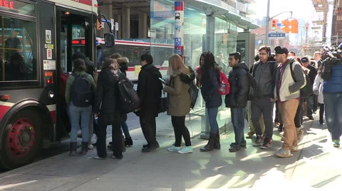 Crowd Of People Waiting In Line Stock Video Footage | Royalty Free ...