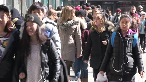 Crowd Of People Waiting In Line Stock Video Footage | Royalty Free ...