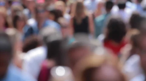 Crowd of people walking on city street s... | Stock Video | Pond5