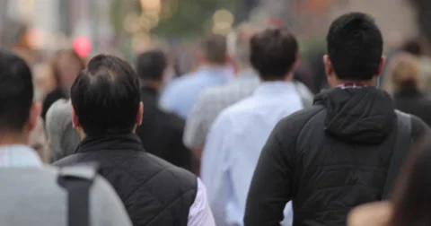 Crowd of people walking on New York City... | Stock Video | Pond5