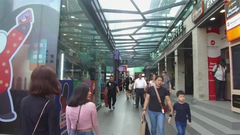 crowd of people walking on the pathway -... | Stock Video | Pond5