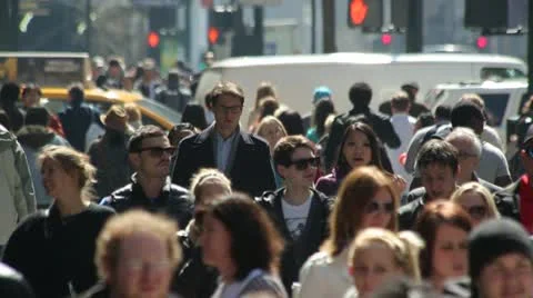 Slow Motion Crowd Walking Stock Video Footage | Royalty Free Slow ...