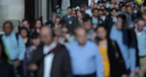 Crowd of people walking street in city s... | Stock Video | Pond5