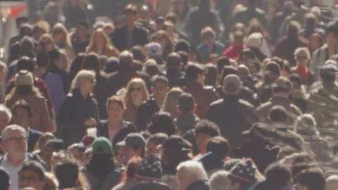 Crowd of people walking street in New Yo... | Stock Video | Pond5