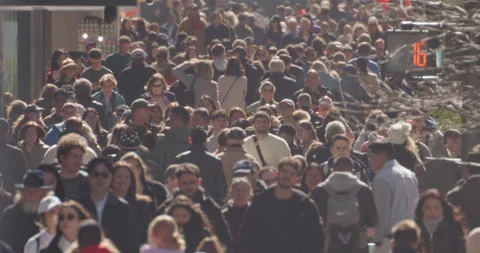 Crowd of people walking street in New Yo... | Stock Video | Pond5