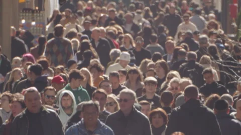 Crowd of people walking street in New Yo... | Stock Video | Pond5