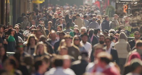 Crowd of people walking street in New Yo... | Stock Video | Pond5