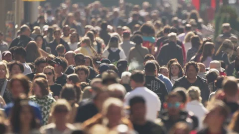 Crowd of people walking street in New Yo... | Stock Video | Pond5