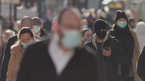 Crowd Masks Stock Video Footage | Royalty Free Crowd Masks Videos | Pond5