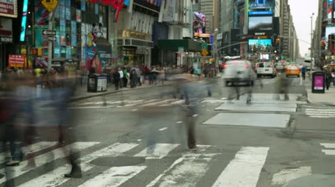 Crowd of people walking time-lapse on ci... | Stock Video | Pond5