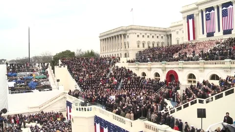 Crowd at Presidential Inauguration Donal... | Stock Video | Pond5