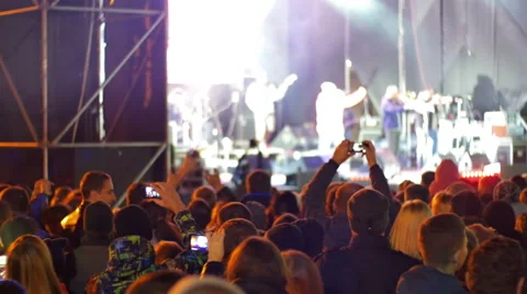 Crowd on Rock Concert | Stock Video | Pond5