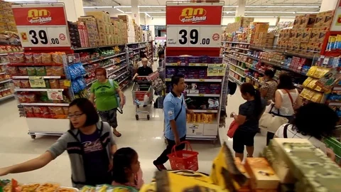 Supermarket Crowd Stock Footage ~ Royalty Free Stock Videos | Pond5