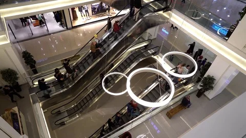 Crowd in Shopping Mall 4K | Stock Video | Pond5