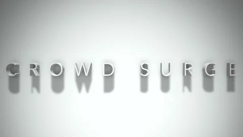 crowd surge 3D title animation with shad... | Stock Video | Pond5