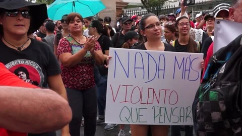 Crowd walking in the streets of Puerto R... | Stock Video | Pond5