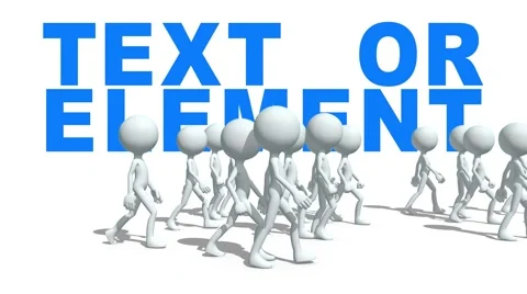 Crowd of white characters ~ After Effects Project #61727117