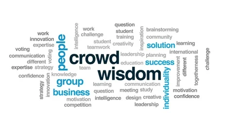 Crowd wisdom animated word cloud, text d... | Stock Video | Pond5