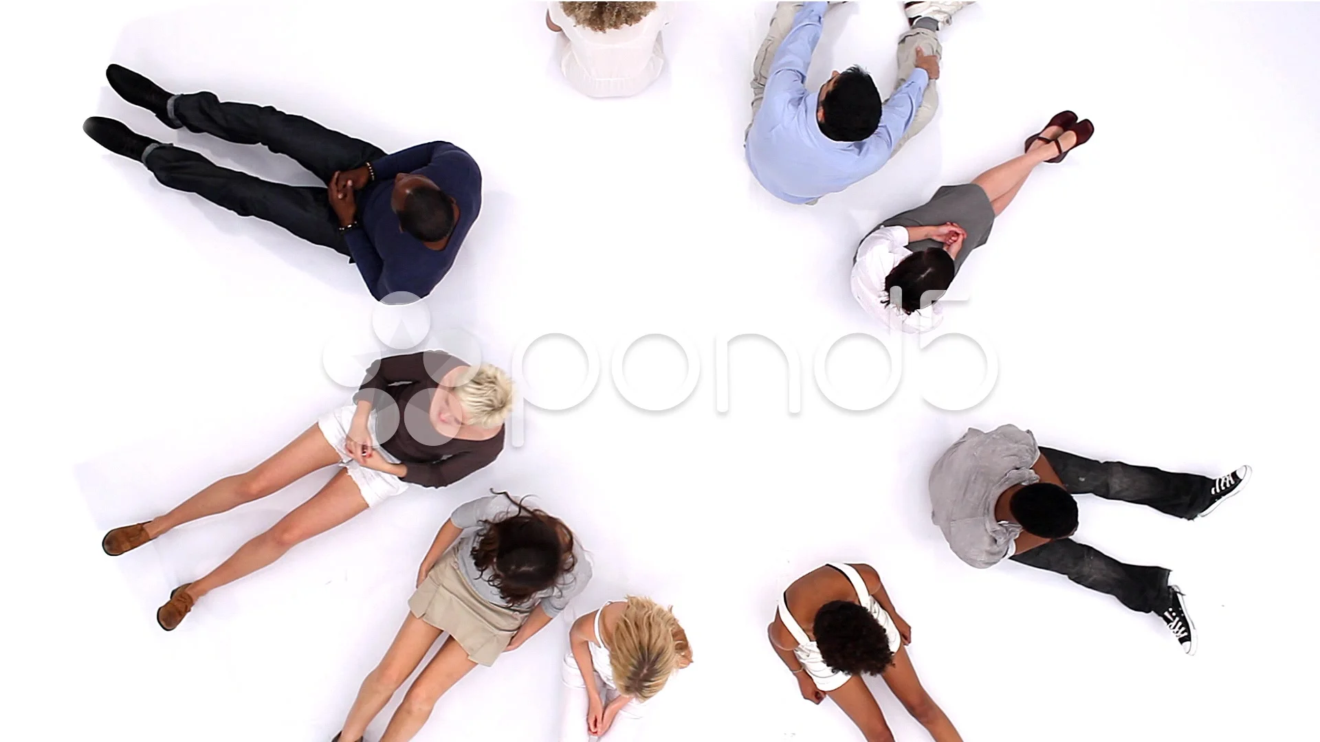 Crowd Looking At Camera