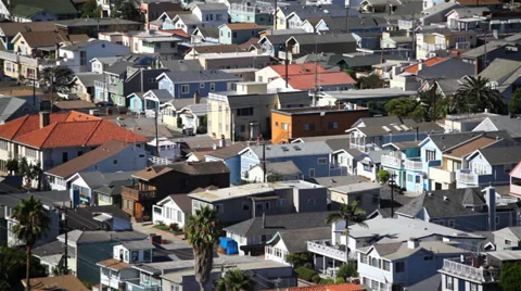 Crowded Neighborhood Stock Footage ~ Royalty Free Stock Videos | Pond5