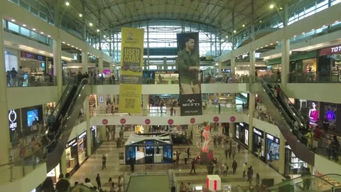 Crowded people inside the shopping mall ... | Stock Video | Pond5