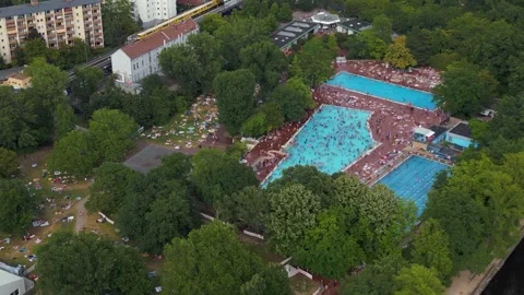 Crowded Swimming Pool Stock Footage ~ Royalty Free Stock Videos | Pond5