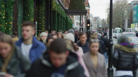 Crowded Sidewalk Stock Video Footage | Royalty Free Crowded Sidewalk ...