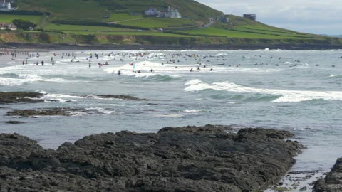 Busy Beach Stock Footage ~ Royalty Free Stock Videos | Pond5