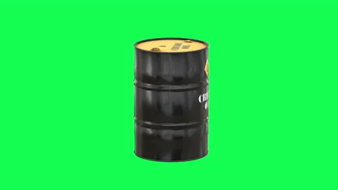 Crude oil barrel rotating in loop on gre... | Stock Video | Pond5