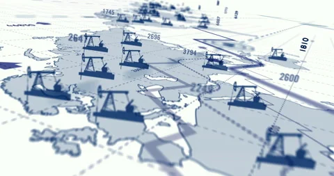 Crude oil extraction on business chart l... | Stock Video | Pond5