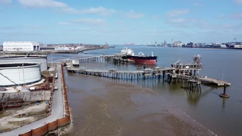 Loading Ship Pulling In Loading When Port Stock Video Footage | Royalty ...