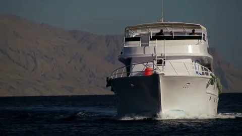 Cruise Ship Floats in the Red Sea | Stock Video | Pond5