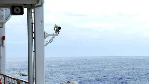 Cruise Ship Security Camera with Atlanti... | Stock Video | Pond5