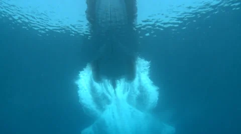 Underwater Boat Surface Stock Video Footage | Royalty Free Underwater ...