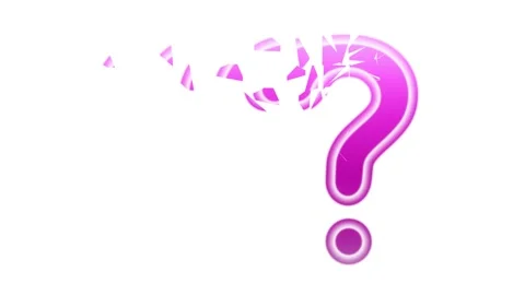 Crumbling question mark isolated in whit... | Stock Video | Pond5