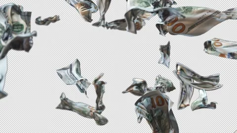 Crumpled 100 Dollar Bills falling | Stock Video | Pond5