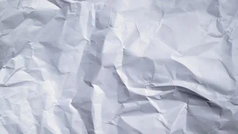Crumpled paper texture White crumpled sh... | Stock Video | Pond5