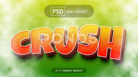 PSD Template: Crush text - editable comic font effects #213580945