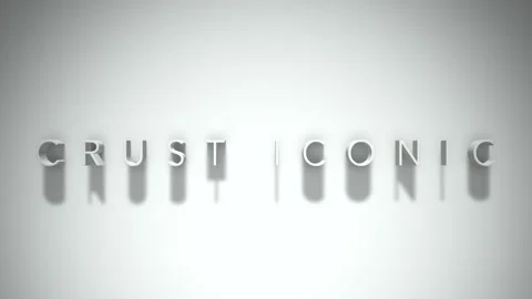 crust iconic 3D title animation white te... | Stock Video | Pond5