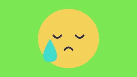 Crying Emoji Sad Emoticon Green Screen 4... | Stock Video | Pond5