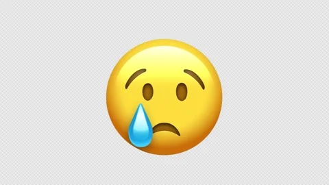 Crying Face Emoji Animated on a Transpar... | Stock Video | Pond5