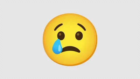 Crying Face Emoji Animated on a Transpar... | Stock Video | Pond5