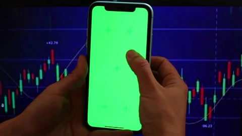 Crypto chart analytics chroma key green ... | Stock Video | Pond5