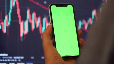 Crypto chart analytics chroma key green ... | Stock Video | Pond5