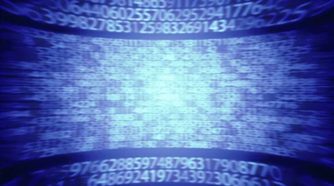 Cryptography Random Numbers Blue Backgro... | Stock Video | Pond5