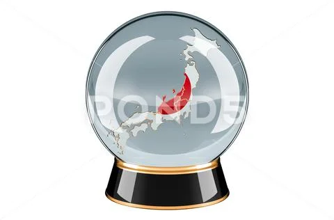 Crystal ball with Japanese map. Forecasting and prediction for Japan ...