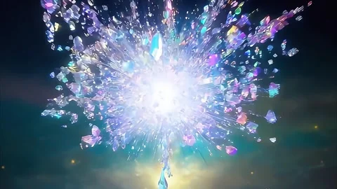 Crystal Burst Animation - Rainbow Shard ... | Stock Video | Pond5