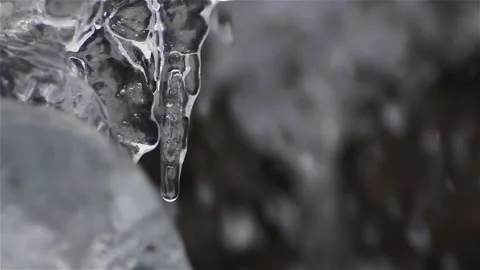 The Crystalline Water Forms Ice Formatio... | Stock Video | Pond5