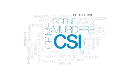 CSI animated word cloud, text design ani... | Stock Video | Pond5
